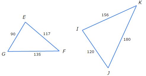 Solved Refer to the picture above. Are these two triangles | Chegg.com